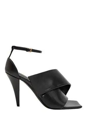 Givenchy Twisted Leather Sandals - Black