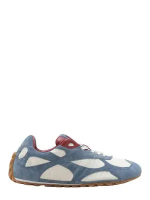 Bottega Veneta Orbit Suede And Mesh Low-top Sneakers - Blue