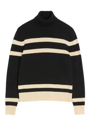 Valentino Garavani High-Neck VLogo Jumper Black/butter