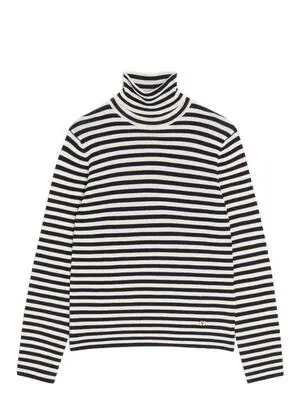 Valentino Garavani High-neck Vlogo Jumper - Ivory/navy
