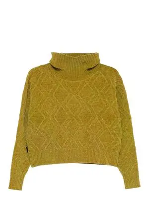 RRD - ROBERTO RICCI DESIGN Diamond-knit High-neck Sweater - Yellow