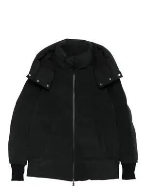 Herno Hooded Zip-up Jacket - Black