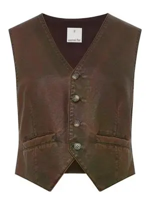UNREAL FUR Buttoned Waistcoat - Brown