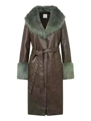 UNREAL FUR Empathy Faux-Fur-Trimmed Coat