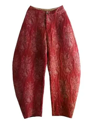 UMA WANG Floral-print Trousers - Red