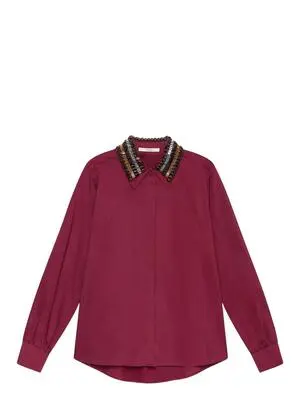 Malìparmi Embellished-collar Shirt - Red