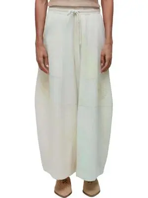 OSKLEN Shell-embroidered Drawstring Trousers - White
