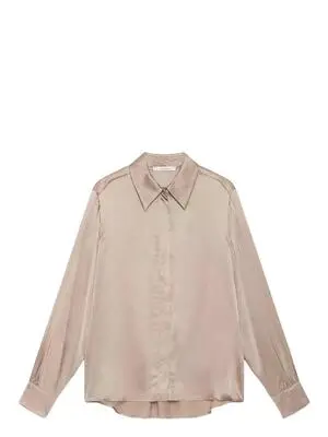 Malìparmi Satin Long-sleeve Shirt - Neutrals