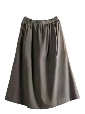 CASEY CASEY Elasticated-waist Midi Skirt - Grey