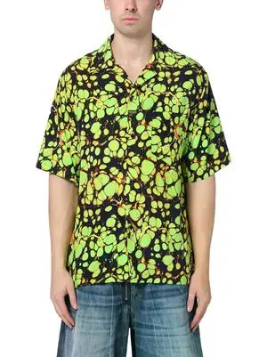 Martine Rose Marble-pattern Short-sleeve Shirt - Green