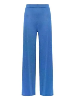Malìparmi Lurex-effect Trousers - Blue