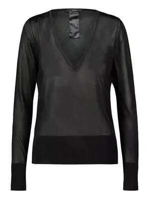 SAPIO N21 V-neck Sweater - Black
