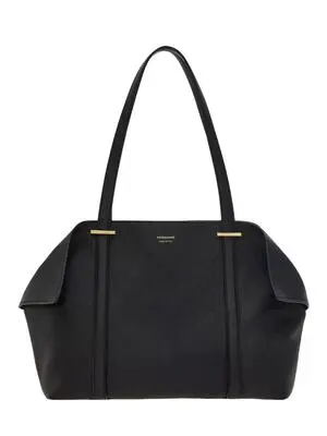 FERRAGAMO Medium Folded-sides Tote Bag - Black