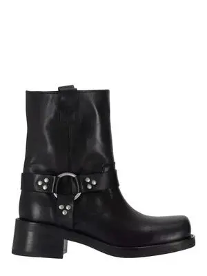 P.a.r.o.s.h Harness Studded Leather Boots - Black
