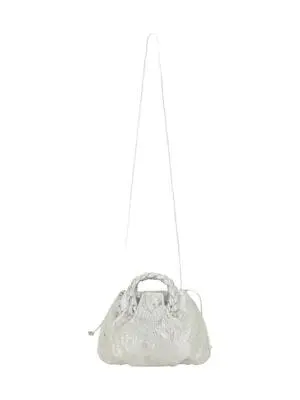 Hereu Braided Handle Tote Bag - Silver
