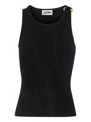JEAN PAUL GAULTIER Piercing-detail Tank Top - Black