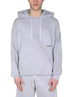 HINNOMINATE Drawstring Hooded Sweatshirt - Grey