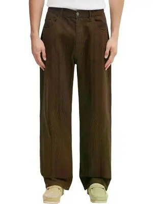 NO PROBLEMO Striped Pattern Jeans - Brown