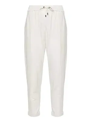 Brunello Cucinelli Drawstring-fastening Trousers - Neutrals