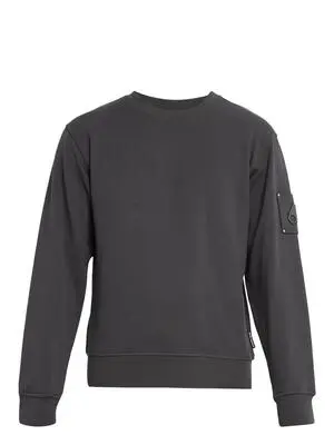 Moose Knuckles Hartsfield Cotton Terry Crewneck Sweater - Cement