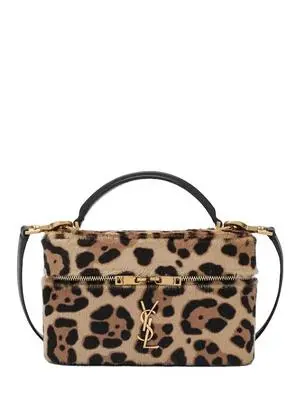 Saint Laurent-Leopard-Print Pony Gaby Vanity Bag