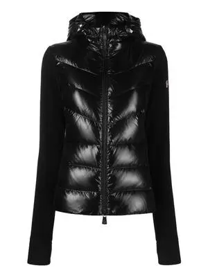 Moncler Short Down Jacket With Hood - Black