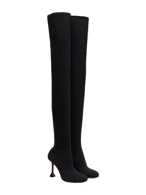 Amina Muaddi Veneda 95 Over-the-knee Boots - Black