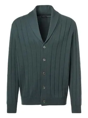 Kiton Rib-knitted Cashmere Cardigan - Green