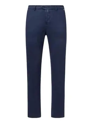 Kiton Cotton And Cashmere Chinos - Blue