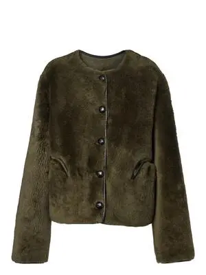 BLAZÉ MILANO Reversible Shearling Jacket - Green
