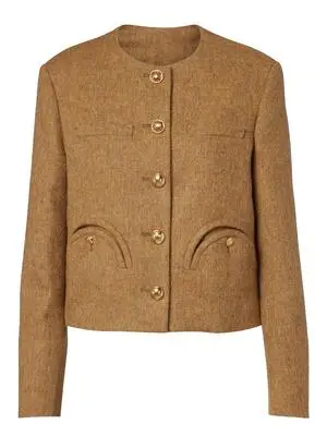 BLAZÉ MILANO Shamo Virgin Wool Tweed Jacket - Green