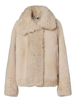 Moncler Gobain Shearling Down Jacket - Beige