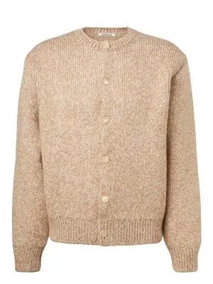 Auralee Wool And Alpaca-blend Cardigan - Beige