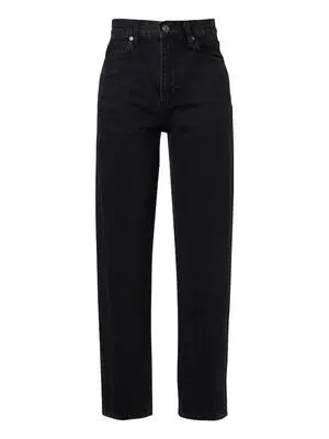 FRAME The Neat Mid-rise Straight Jeans - Black