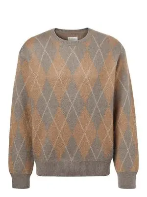 FRAME Argyle Sweater - Brown