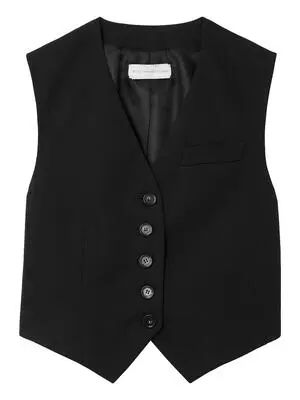 Stella McCartney Twill Buttoned Vest - Black