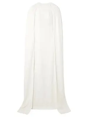 Stella McCartney Cape-effect Stretch-cady Gown - White