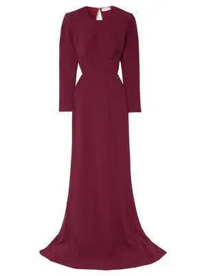Stella McCartney Open-back Cady Gown - Burgundy