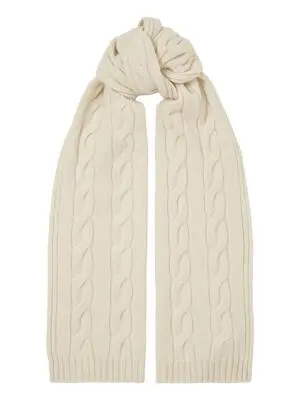 Loro Piana Cable-knit Cashmere Scarf - Cream