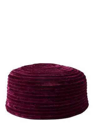 GIGI BURRIS MILLINERY Lauren Silk-blend Velvet Cap - Burgundy
