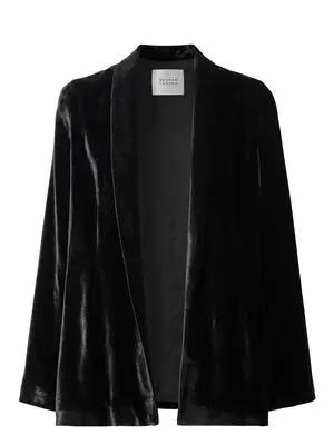 Galvan Julianne Velvet Blazer - Black