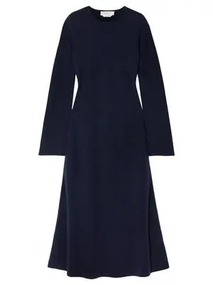 Gabriela Hearst Rebus Wool, Silk And Cashmere-blend Midi Dress - Blue
