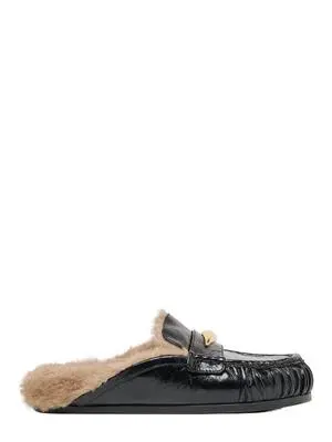 DOLCEVITA Jodero Plush Flats - Black Leather