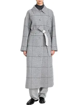 TWINSET Tie Detailed Coat - Grey