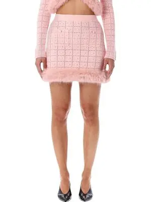 SELF-PORTRAIT Solid Skirt - Pink