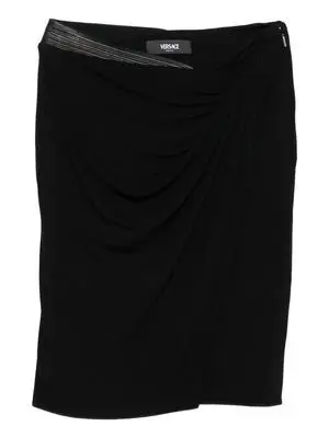 Versace Draped Skirt - Black