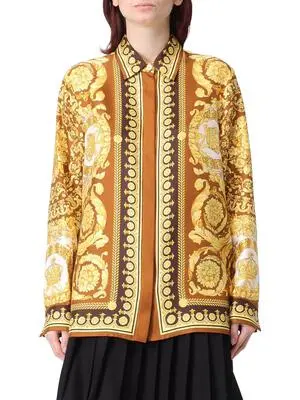 Versace Versace Printed Silk Shirt Multicolor