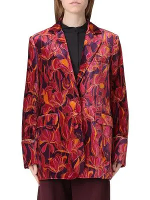 Malìparmi Printed Blazer - Burgundy