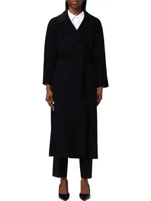 PALTO' Belted Coat Black