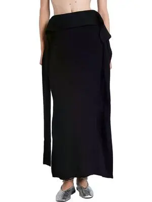 ENTIRE STUDIOS Layered Draped Skirt - Black